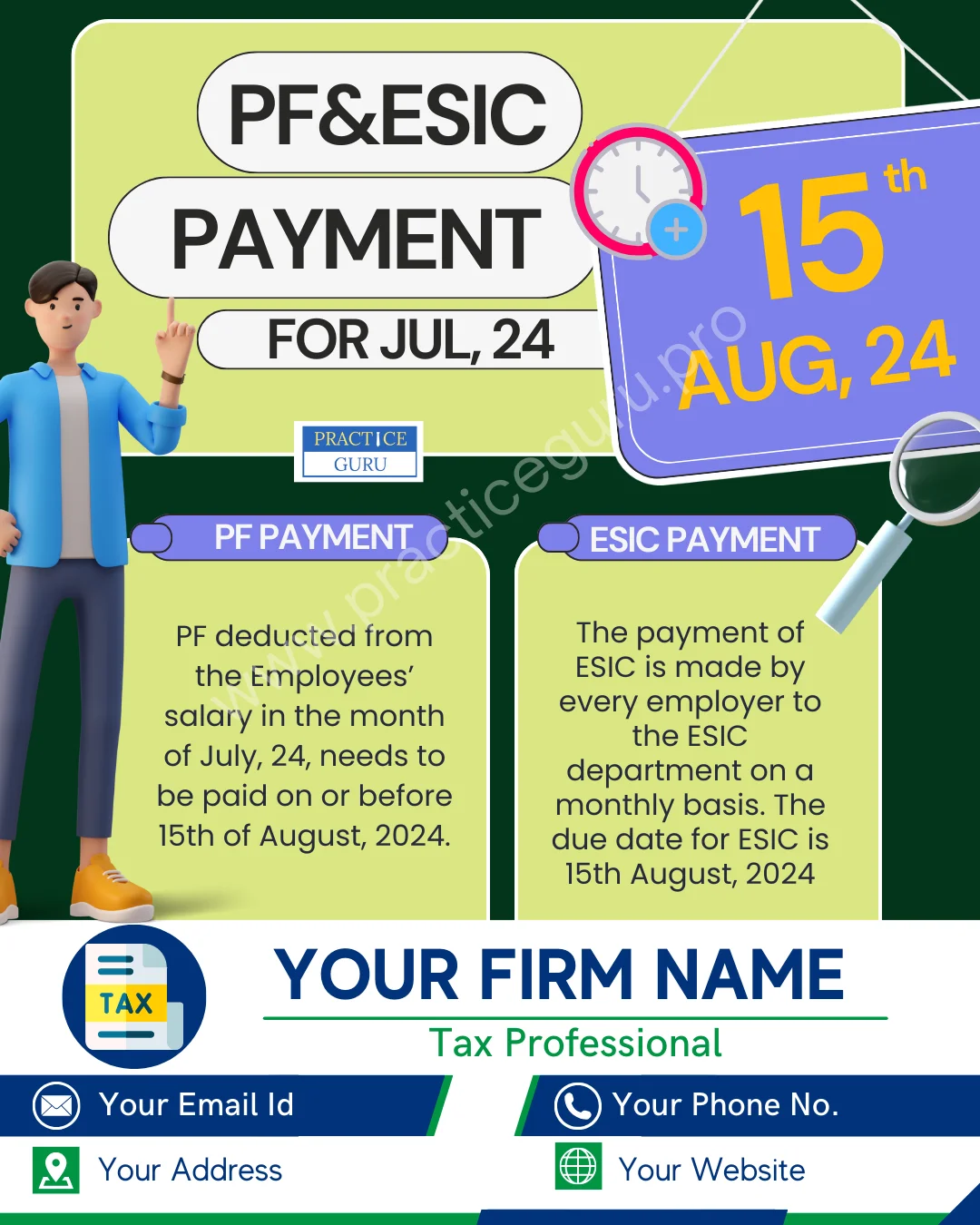 OneClick Branding Posters for Tax Professionals, CA